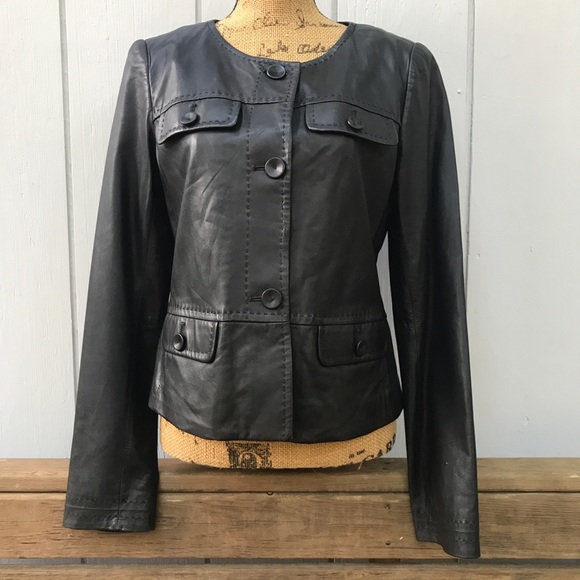 Talbots | Jackets & Coats | Talbots Jewelneck Saddlestitch Butter Soft ...